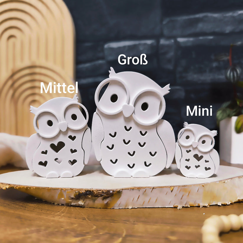 EMMA Eule "groß" 8cm Lichtkörper [Silikon-Gießform] – hbnwll