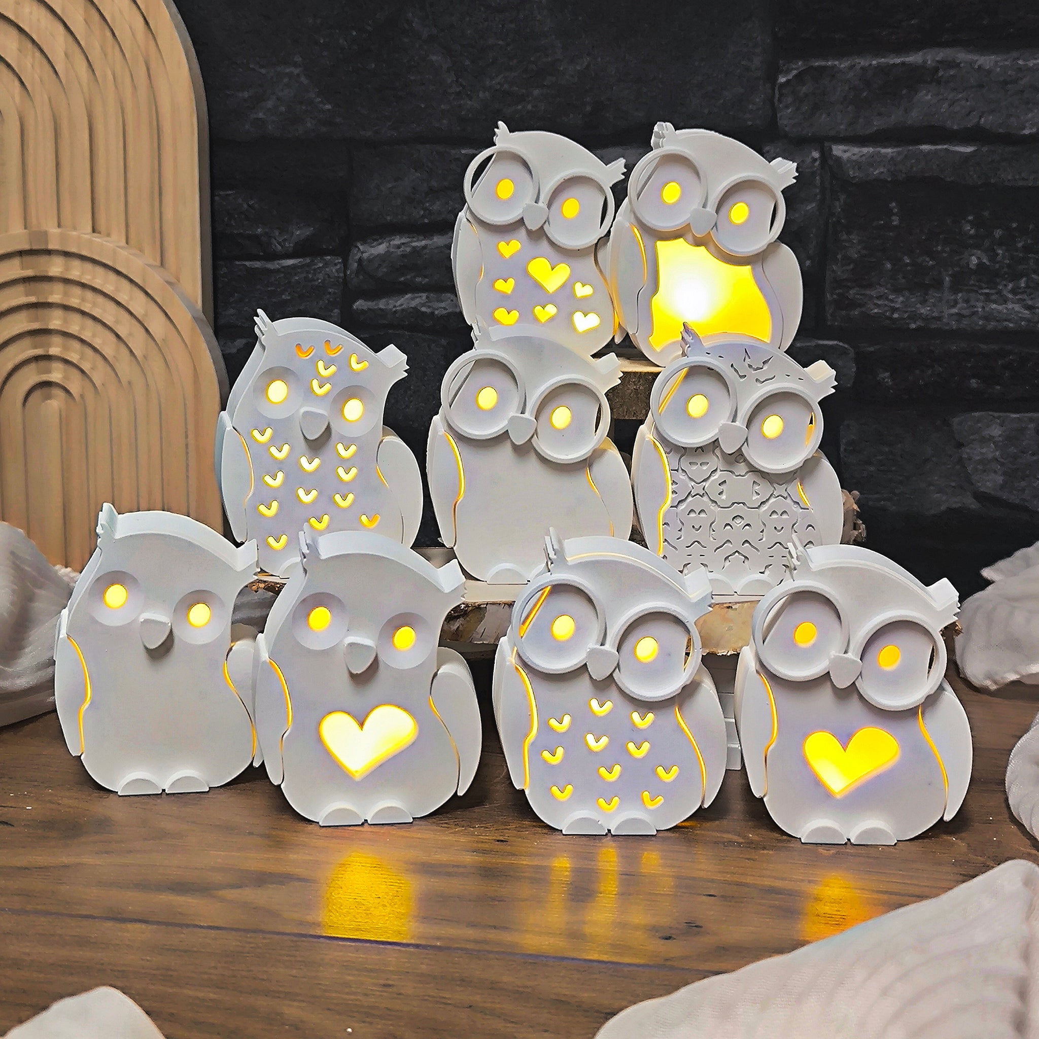 EMMA Eule "groß" 8cm Lichtkörper [Silikon-Gießform] – hbnwll