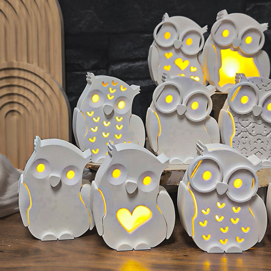 EMMA Eule "groß" 8cm Lichtkörper [Silikon-Gießform] – hbnwll