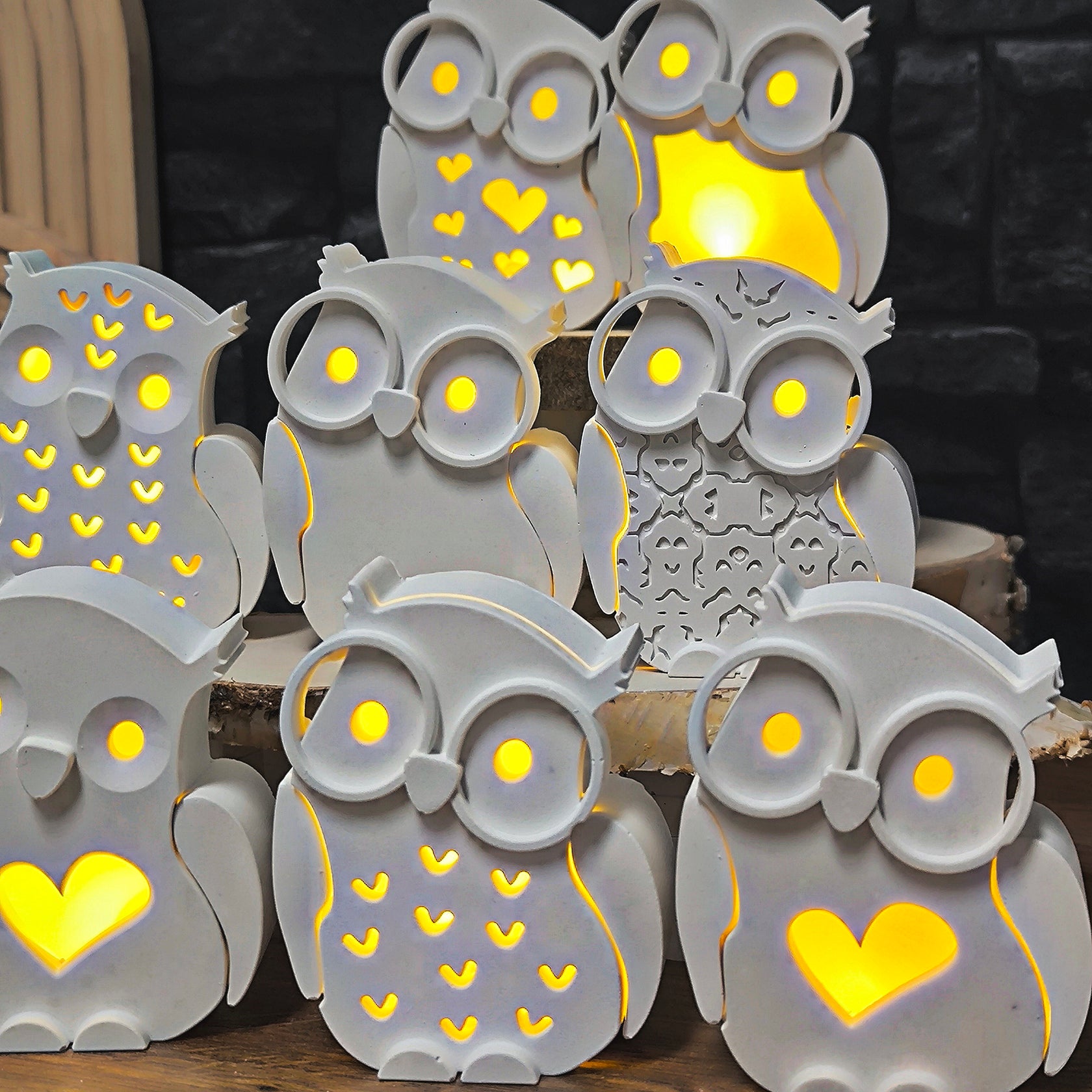 EMMA Eule "groß" 8cm Lichtkörper [Silikon-Gießform] – hbnwll